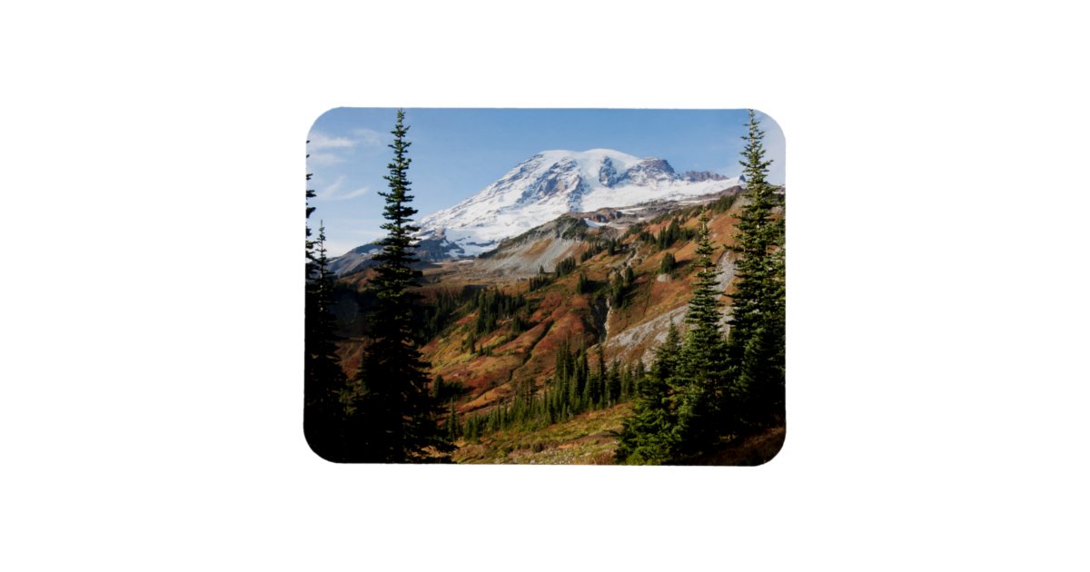Mount Rainier National Park, autumn Magnet | Zazzle