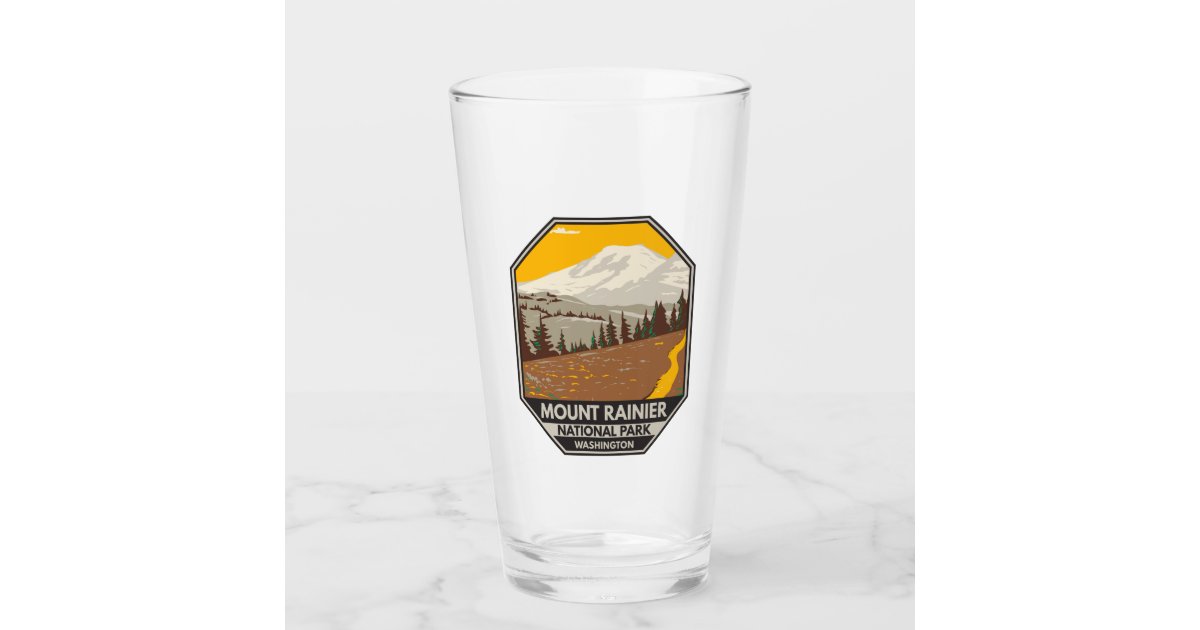 Mount Rainier National Park Cowlitz Divide Glass | Zazzle