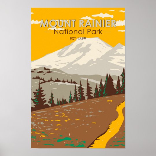 Mount Rainier National Park Cowlitz Divide Poster | Zazzle.com