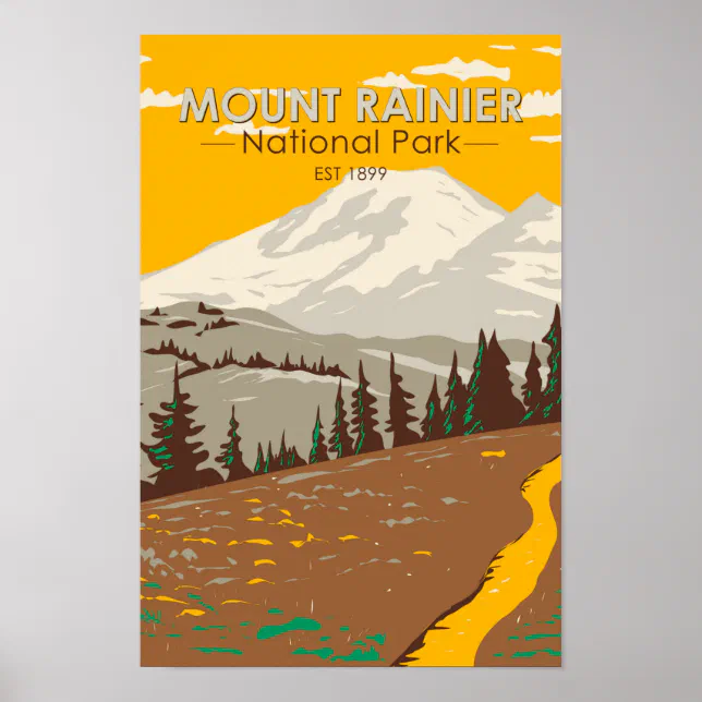 Mount Rainier National Park Cowlitz Divide Poster | Zazzle