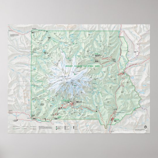 Mount Rainier National Park Poster | Zazzle.com