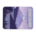 Mount Rainier National Park Washington Cabin Retro Magnet | Zazzle