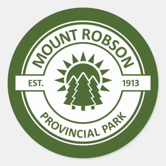 Mount Robson Provincial Park Classic Round Sticker | Zazzle