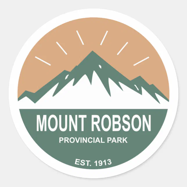 Mount Robson Provincial Park Classic Round Sticker | Zazzle