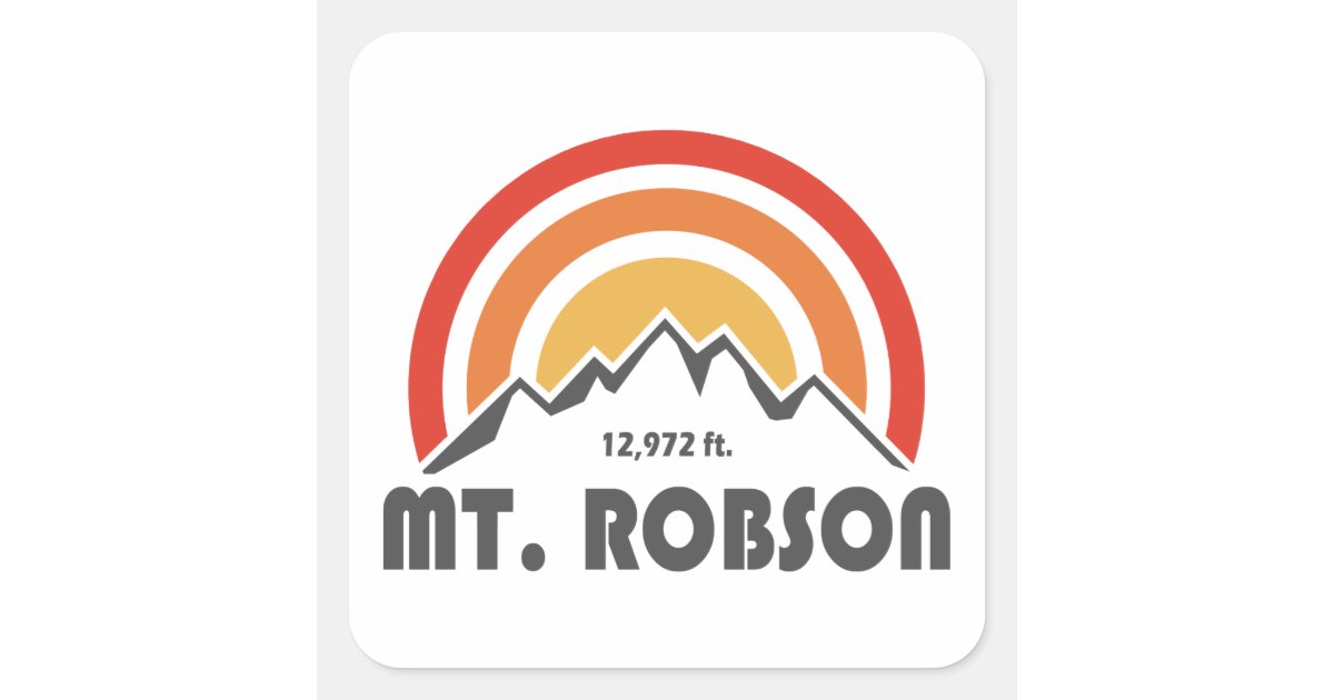Mount Robson Square Sticker | Zazzle