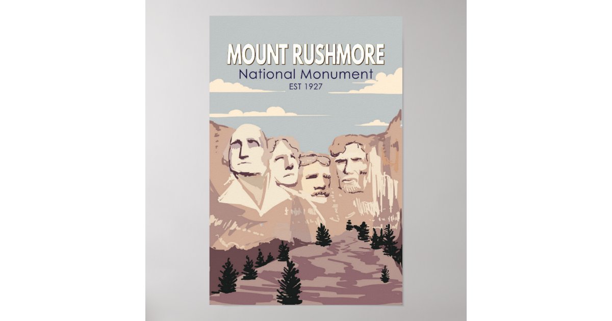 Mount Rushmore National Monument South Dakota Poster | Zazzle