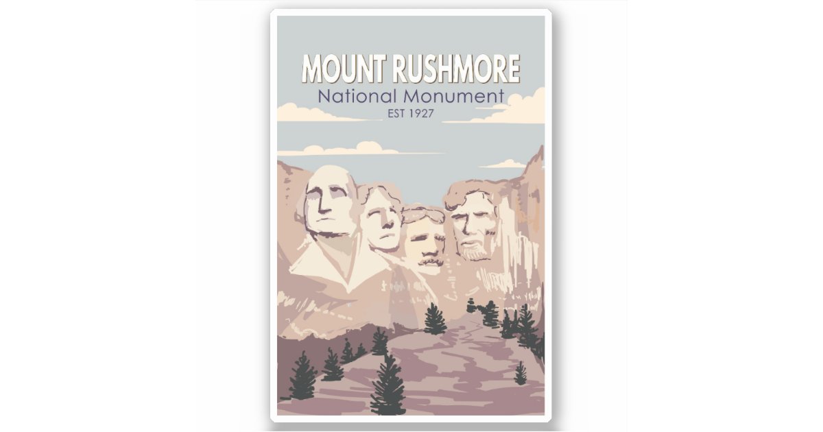 Mount Rushmore National Monument South Dakota Sticker | Zazzle