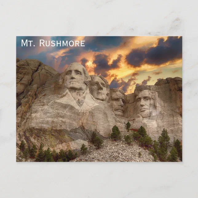 Mount Rushmore South Dakota Travel Photo Postcard | Zazzle