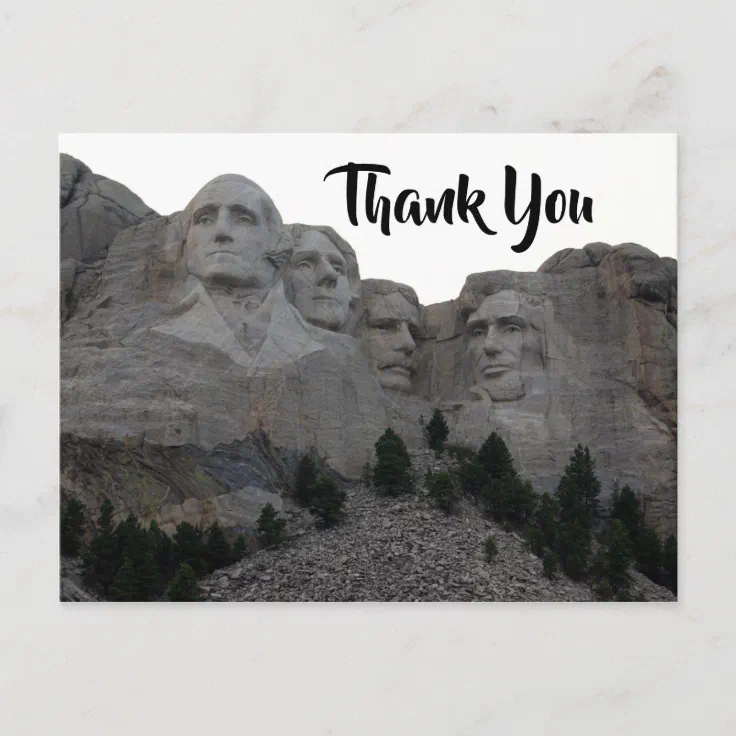 Mount Rushmore Thank You Postcard | Zazzle