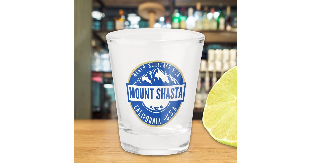 Mount Shasta California Beautiful Landscape Shot Glass | Zazzle
