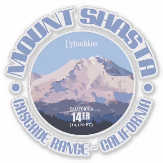 Mount Shasta Sticker | Zazzle.com