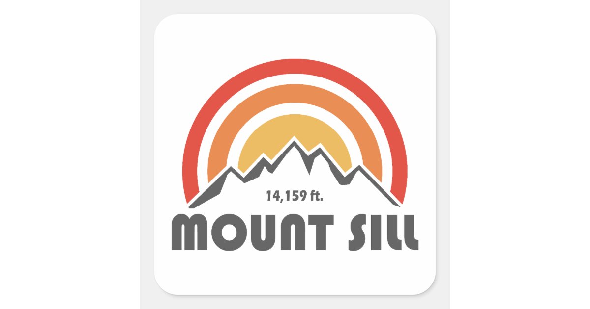 Mount Sill California Square Sticker | Zazzle