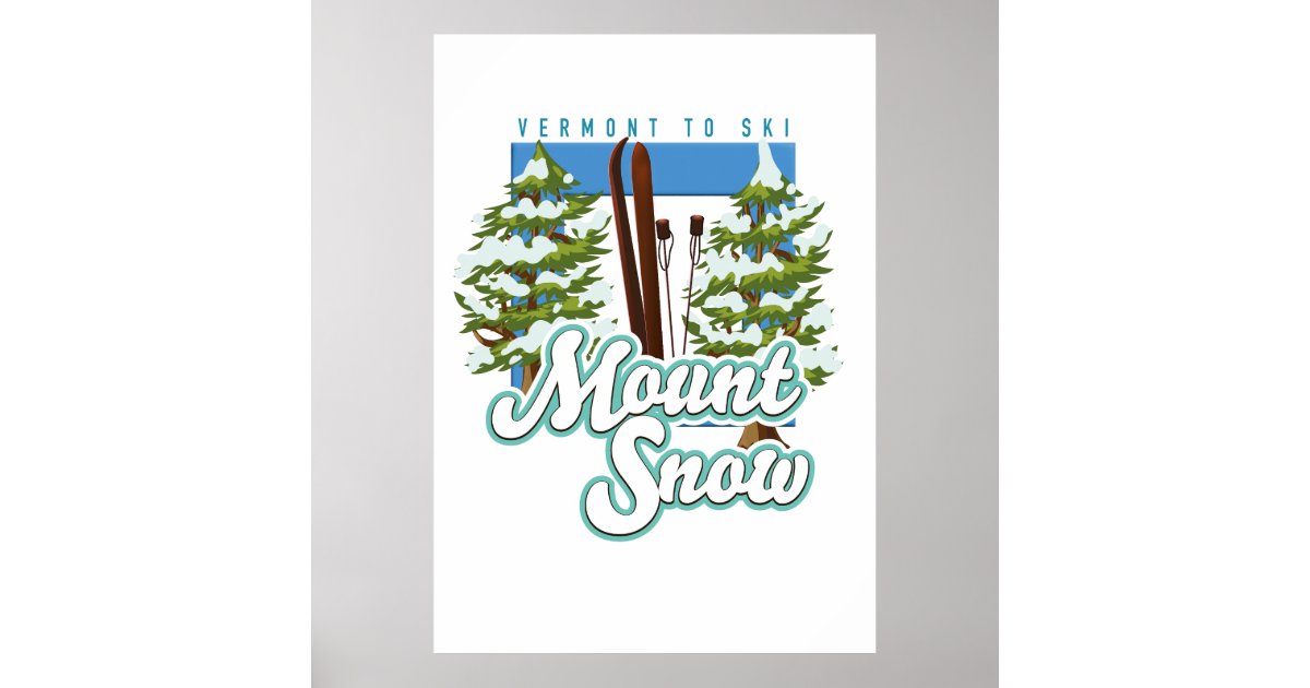 Mount Snow Vermont Ski logo. Poster | Zazzle