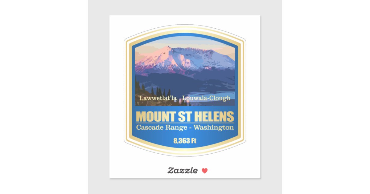 Mount St Helens (PF) Sticker | Zazzle
