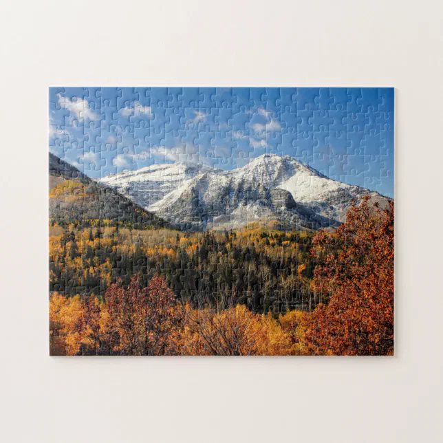 Mount Timpanogos in Autumn Utah Mountains Jigsaw Puzzle | Zazzle