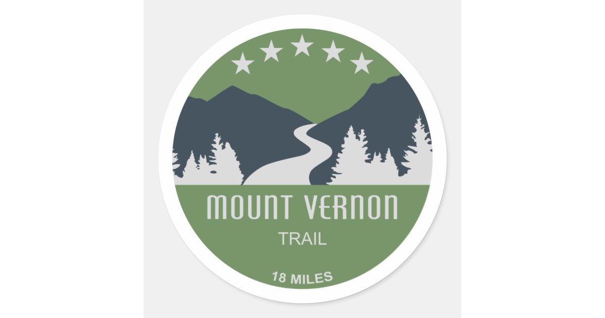 Mount Vernon Trail Classic Round Sticker | Zazzle