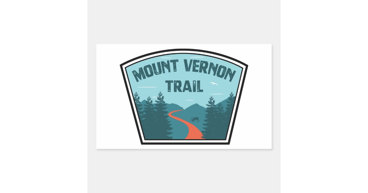 Mount Vernon Trail Rectangular Sticker | Zazzle