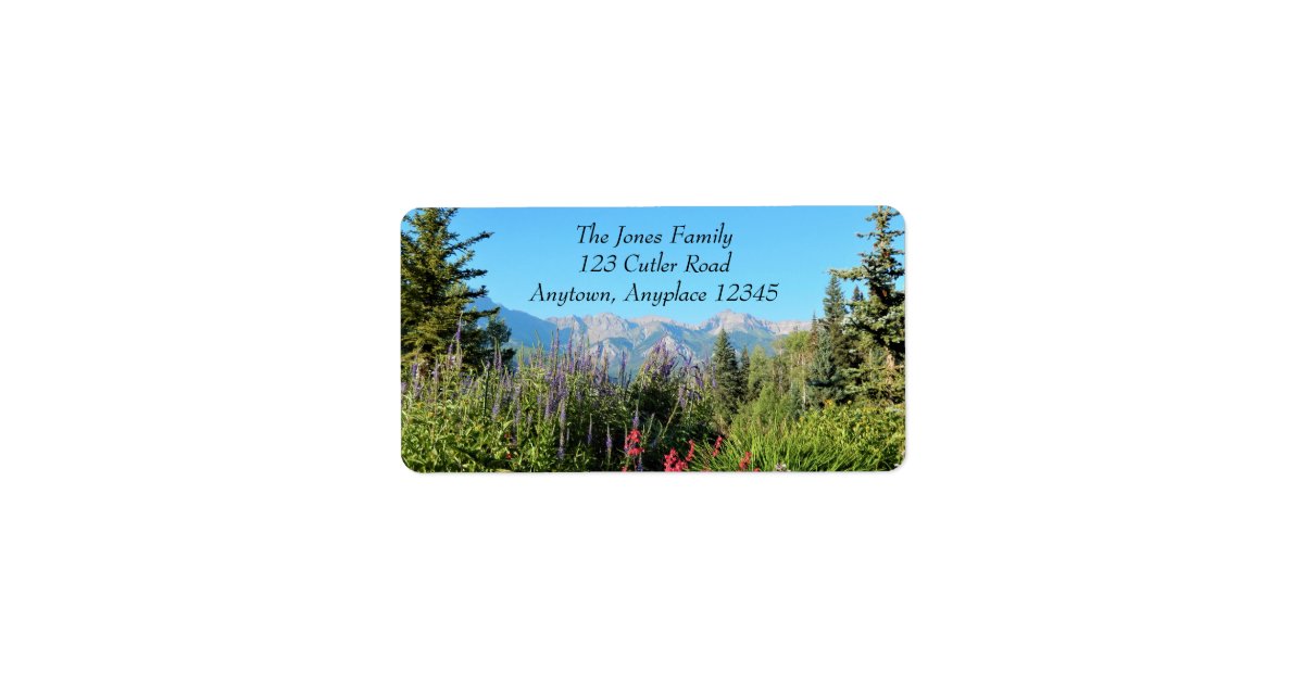 Mountain Address Label | Zazzle