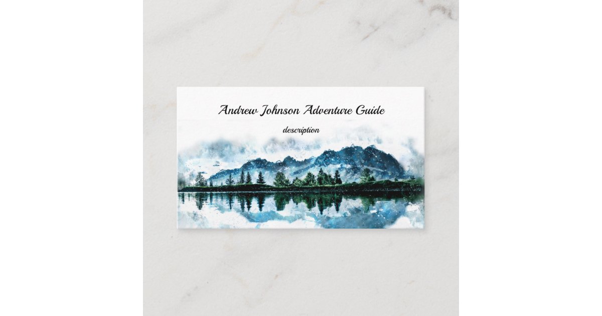 Mountain Adventure Guide Custom Business Card | Zazzle