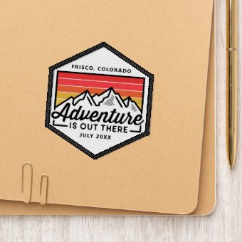 Mountain Adventure Hiking Camping Trip Custom Patch | Zazzle