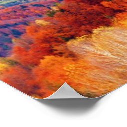 Mountain autumn forest landscape poster | Zazzle
