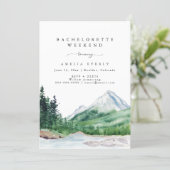 mountain bachelorette weekend itinerary invite | Zazzle