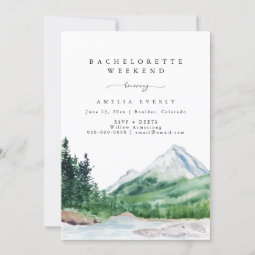 mountain bachelorette weekend itinerary invite | Zazzle