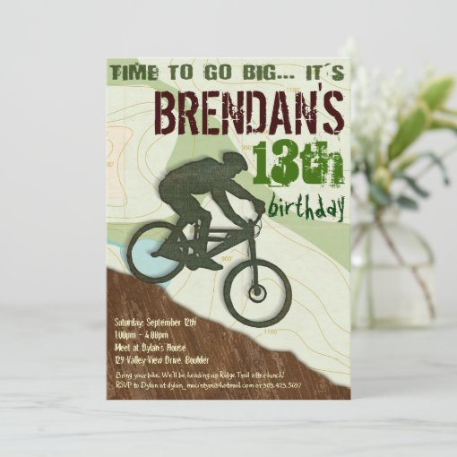 Mountain Bike - Bike Party Invitation | Zazzle
