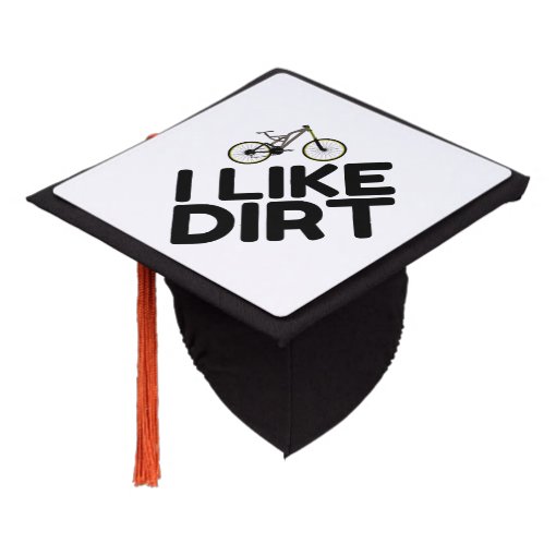 MOUNTAIN BIKE DIRT GRADUATION CAP TOPPER | Zazzle