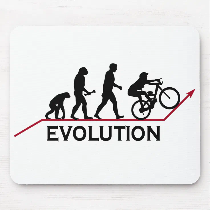 Mountain Bike Evolution Mouse Pad | Zazzle