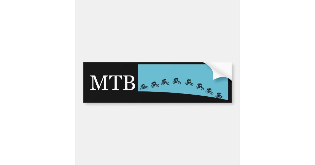 Mountain bike jump bumper sticker | Zazzle