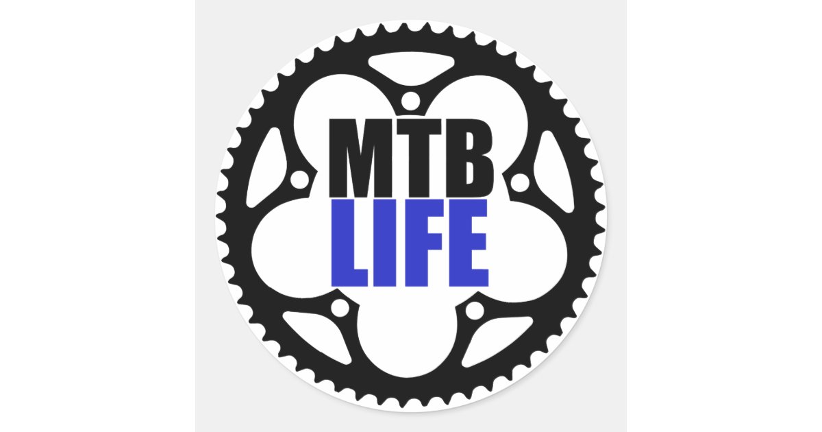 Mountain Bike Life Classic Round Sticker | Zazzle