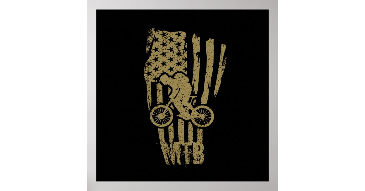 Mountain bike mtb rider poster | Zazzle