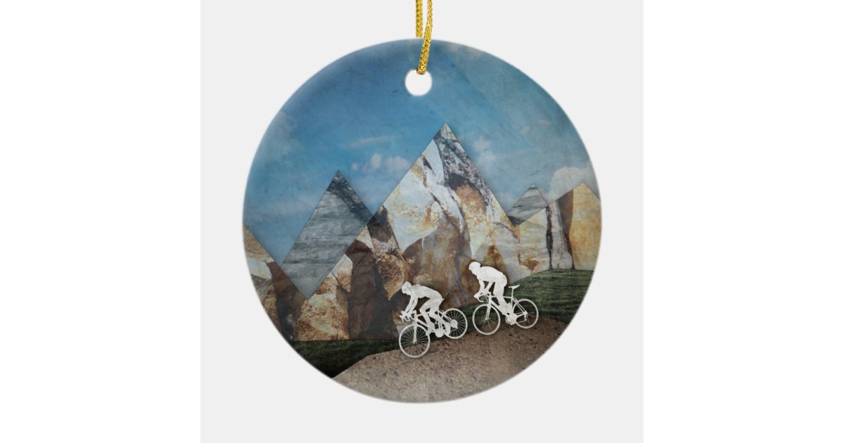 Mountain Biking Ceramic Ornament | Zazzle