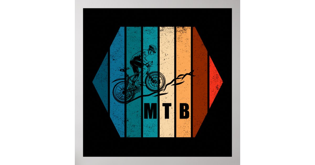 Mountain biking MTB Poster | Zazzle