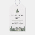 Mountain Camp Bachelorette Party Survival Kit Gift Tags | Zazzle