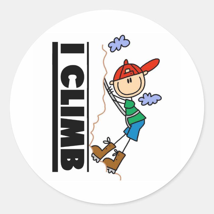 Mountain Climber I Climb Classic Round Sticker | Zazzle.com