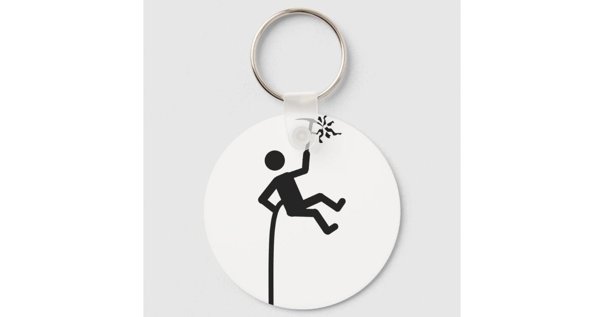 mountain climber icon keychain | Zazzle