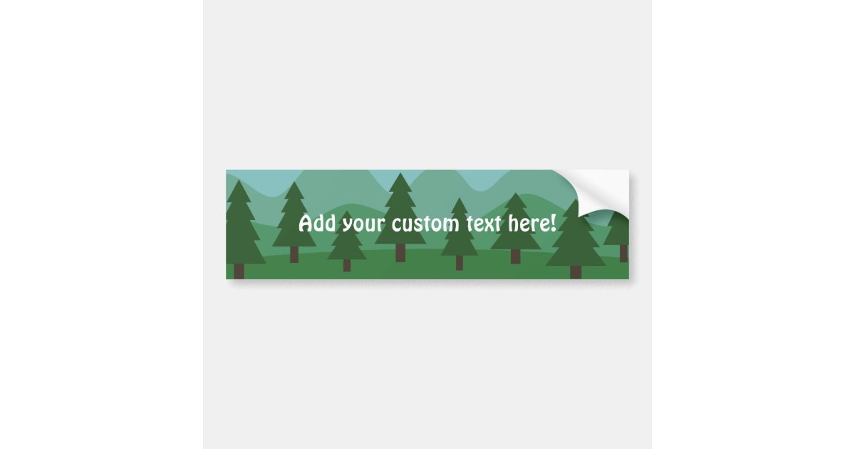 Mountain Forest Bumper Sticker | Zazzle