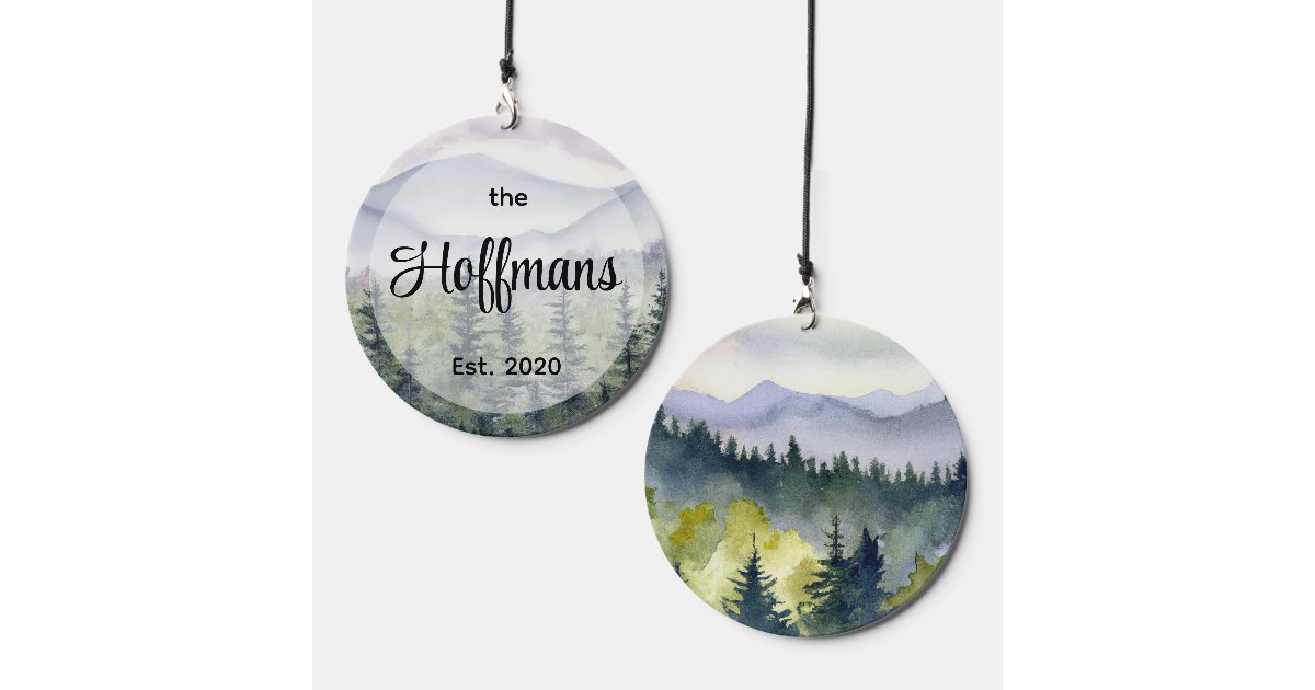 Mountain Forest Personalized Wind Chime Wind Chime | Zazzle