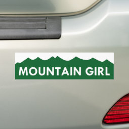 Mountain Girl Bumper Sticker | Zazzle