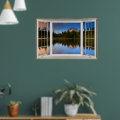 Mountain Lake Reflections Fake Window Illusion Poster | Zazzle