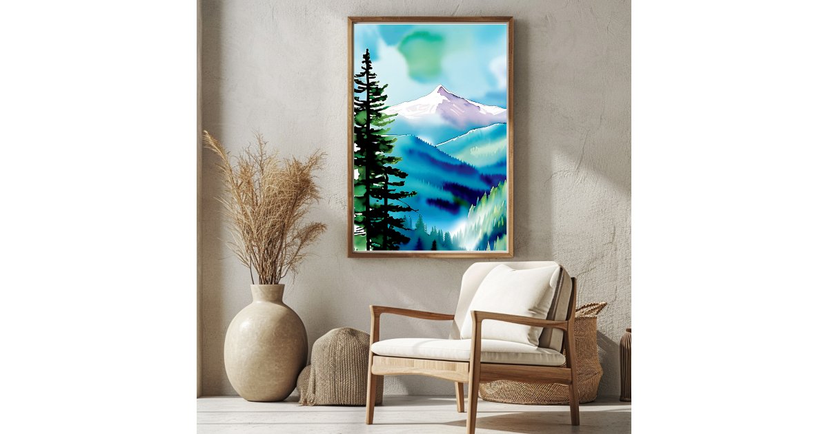 Mountain Landscape Adventure Poster | Zazzle