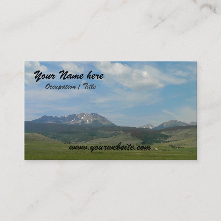 Mountain Landscape Business Card | Zazzle