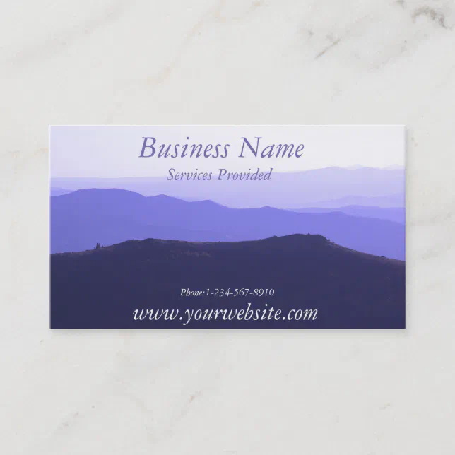 Mountain Landscape Business Card | Zazzle