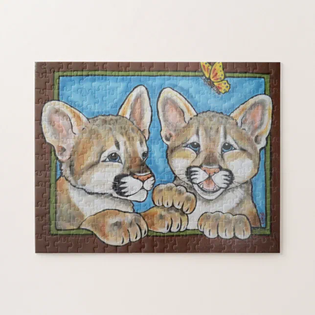 Mountain Lion Puma Cub Cute Jigsaw Puzzle | Zazzle