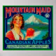 Mountain Maid Apple LabelCanada Poster | Zazzle