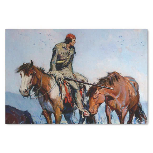 “Mountain Man” Western Art by WHD Koerner Tissue Paper | Zazzle