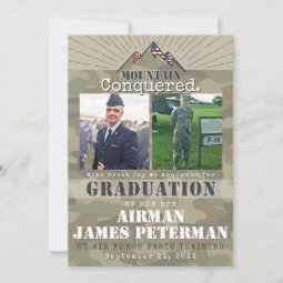 Mountain Military Basic Training Photo Graduation Announcement | Zazzle