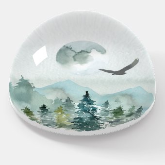 Mountain Mist Evergreen Hawk Paperweight | Zazzle
